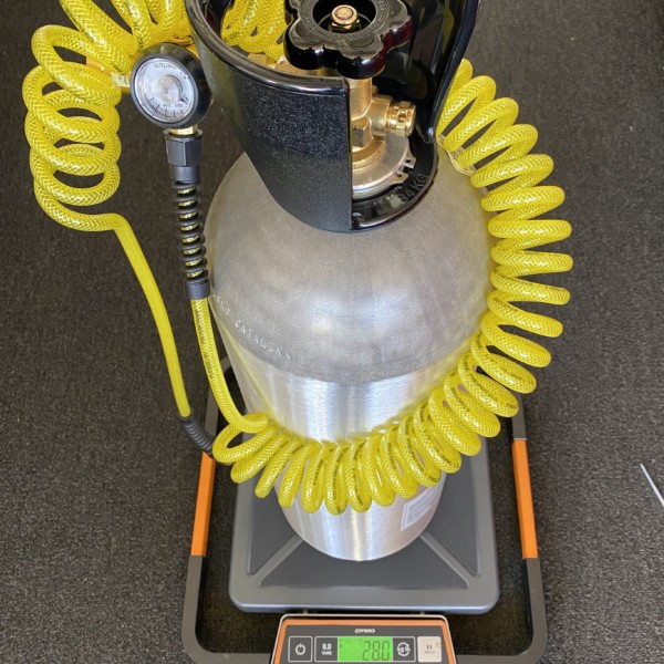 Helium Tank 20 foot hose with Guage - Billykfishing Catch More Fish